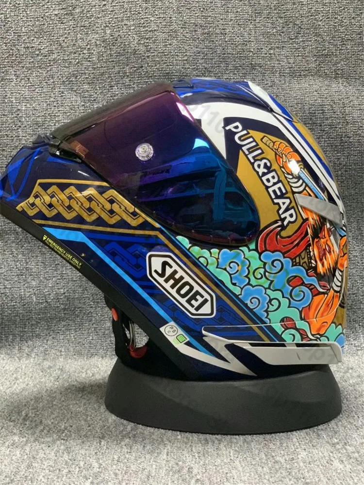 SHOEI-X14-Helmet-X-Fourteen-R1-60th-Anniversary-Edition-Blue-Cat-Helmet ...