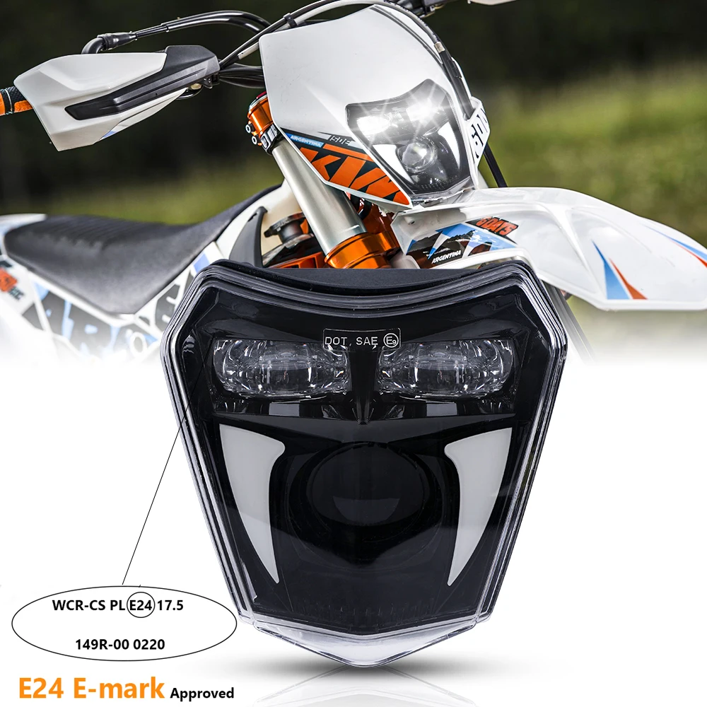 Emark faro LED E24 para motocicleta, faro para moto de cross Enduro ...