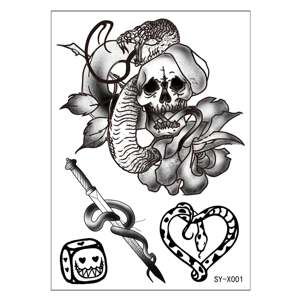 Skull And Snake Tattoos
