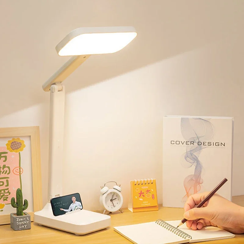 LED Desk Lamp 3 Levels Dimmable Touch Night Light USB Eye Protection ...