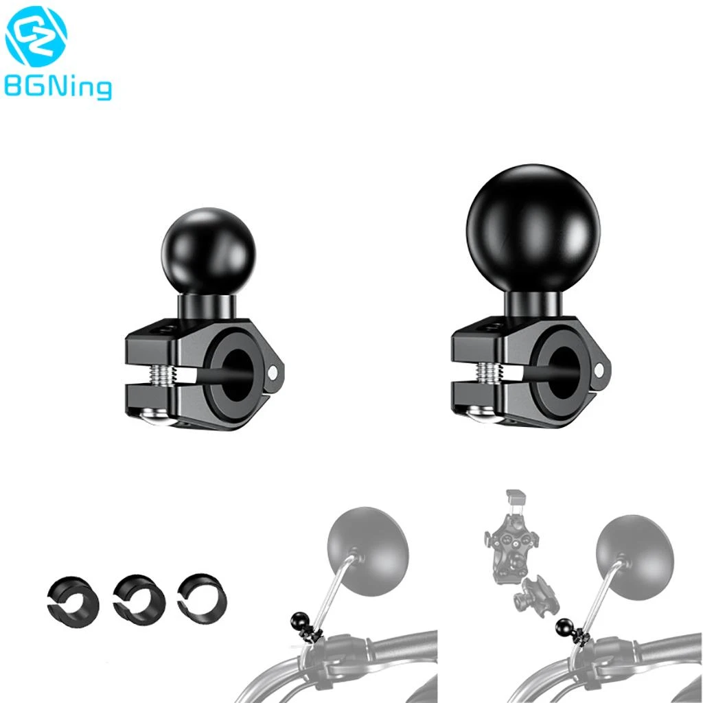 17mm / 1 inch Ball Head Mount Adapter Motorcycle Bicycle Handle Bar ...