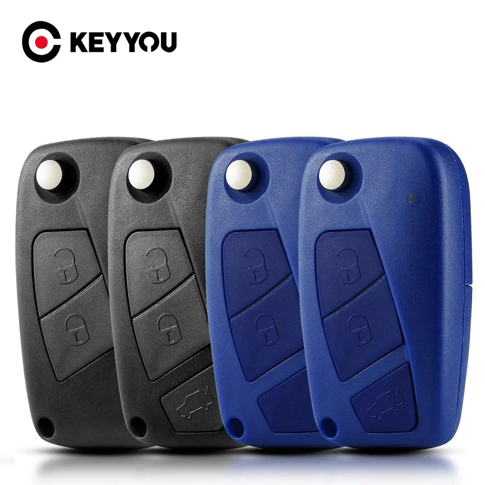 KEYYOU Filp Remote Car Key Shell Case For FIAT Iveco Punto Ducato Stilo ...