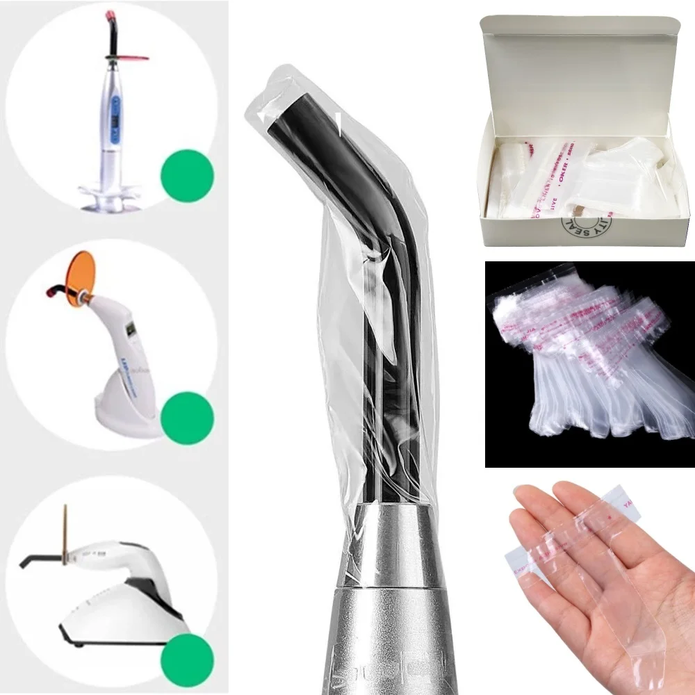 200pc/box Dental Curing Light Guide Sleeves Disposable Protective Film ...