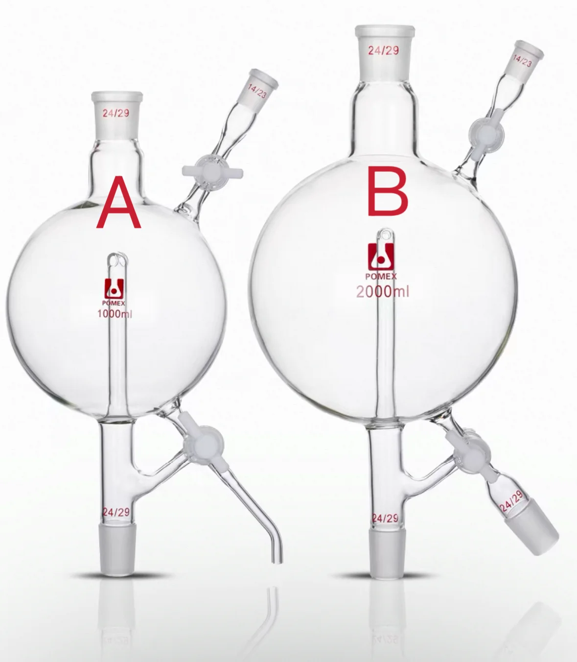 POMEX-Lab Solvent Distillation Head Double PTFE Piston Solvent Handling ...