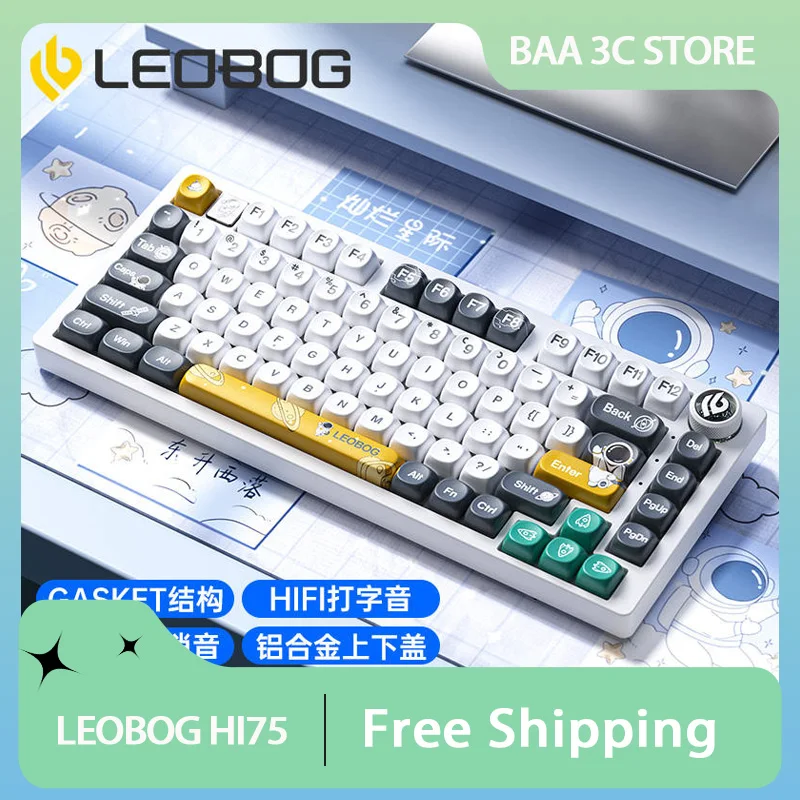 LEOBOG-HI75-Wired-Mechanical-Keyboard-Kit-Aluminium-Alloy-Custom-RGB-75 ...