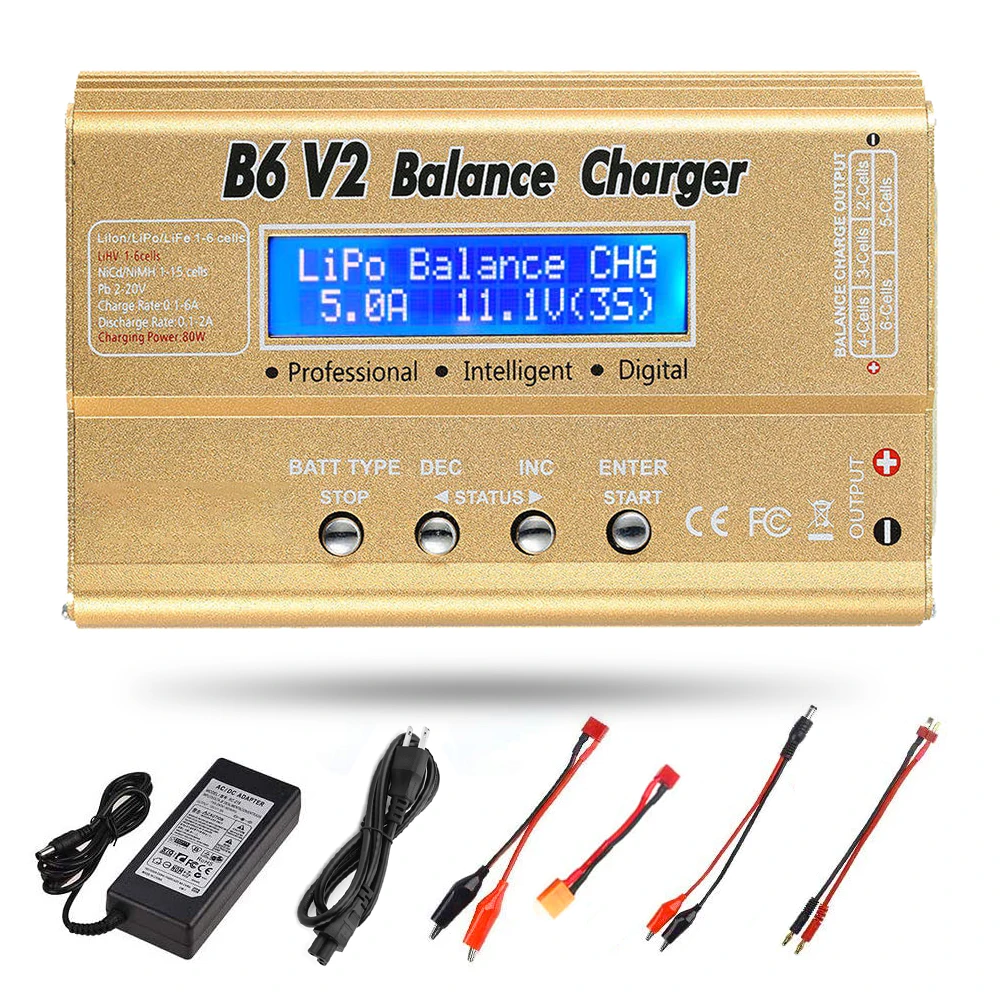 HTRC IMAX B6 V2 Balance Charger 80W Professional Digital Discharger For ...