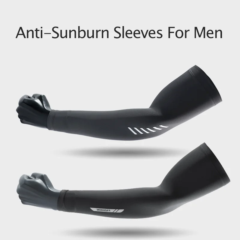 Summer-UV-Solar-Arm-Sleeves-Fishing-Cool-Cuff-Men-Thin-Driving-Riding ...