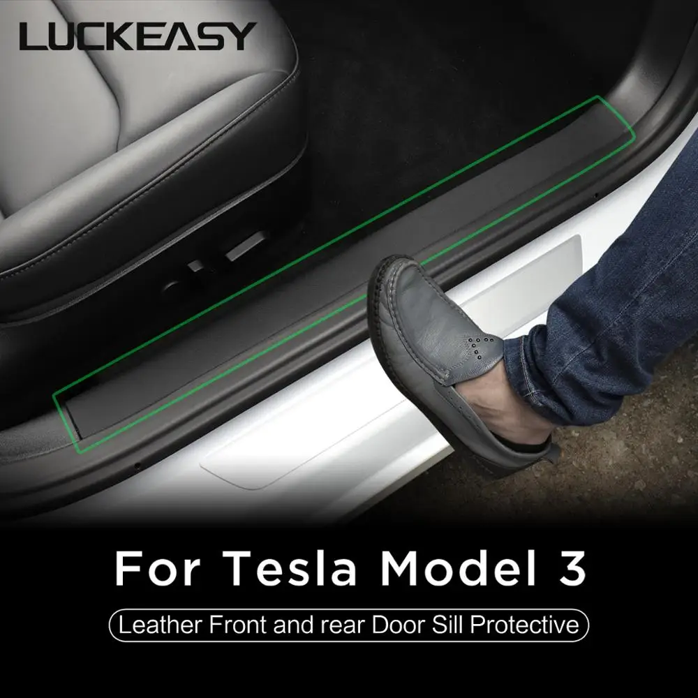 Luceasy-f-r-tesla-modell-3-auto-leder-vorne-und-hinten-t-r-schwelle ...