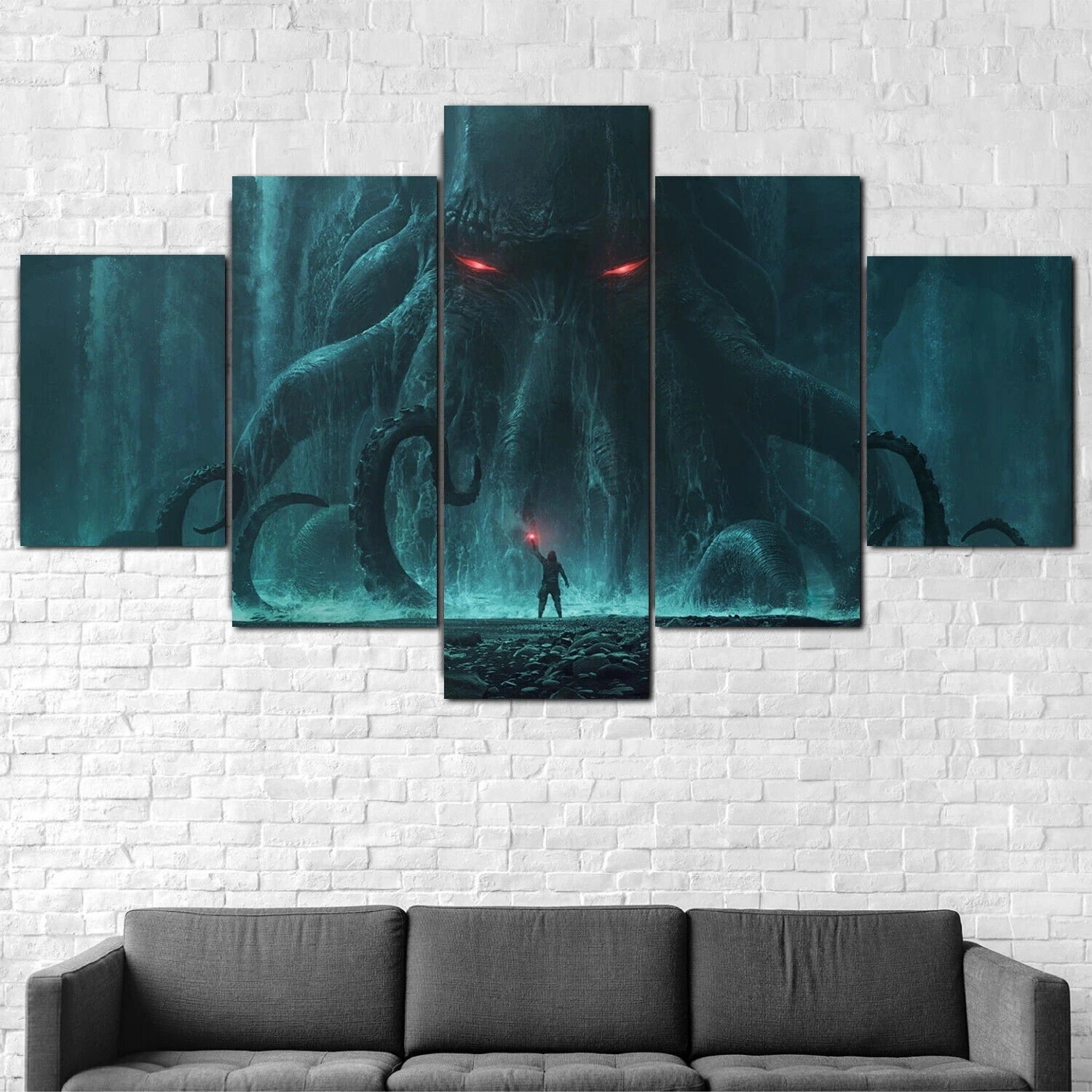 Cthulhu-Scary-Sea-Monster-Adventure-Diamond-Mosaic-5-Piece-Cross-Stitch ...