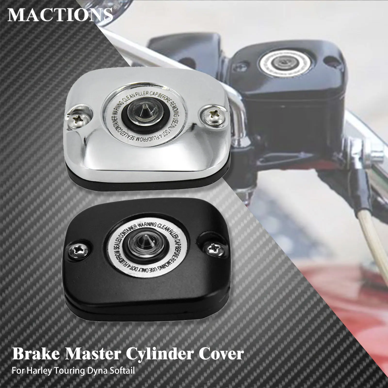 Front-Brake-Master-Cylinder-Cover-Motorcycle-For-Harley-Touring-Road ...