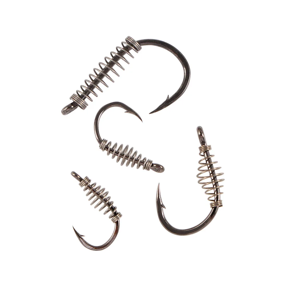 10Pcs-Spring-Fishing-Hooks-Stainless-Steel-Barbed-Swivel-Explosion ...