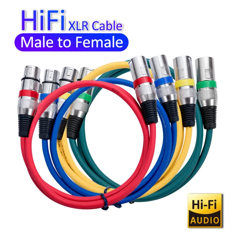 3Pin-Mixer-Audio-Cable-XLR-AUX-Shielded-Anti-interference-100-180cm-XLR ...