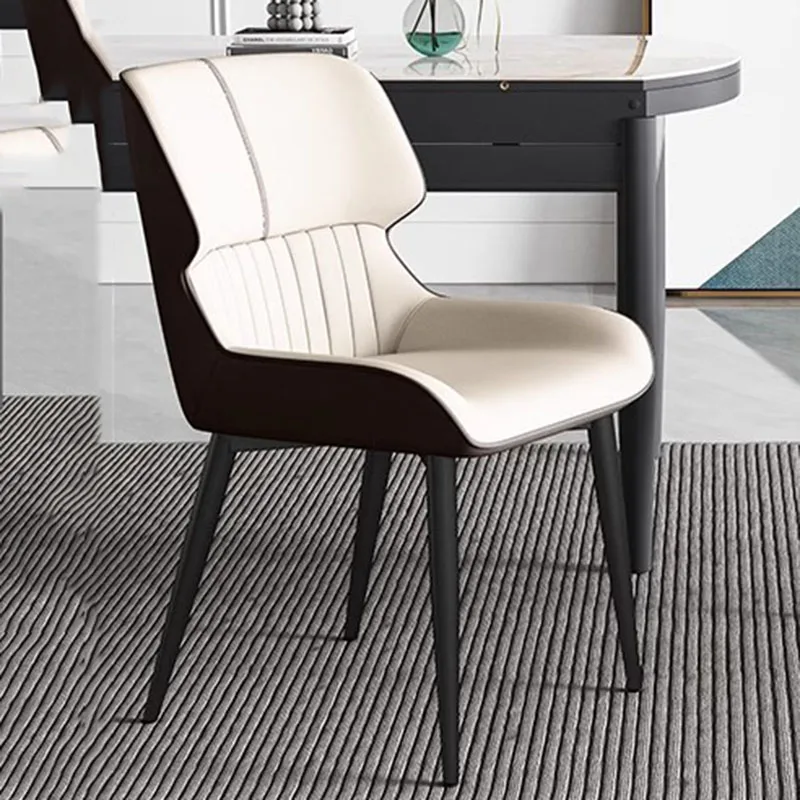 Leather-Folding-Chair-Bedroom-Dining-Modern-Makeup-Luxury-Dining-Solid ...