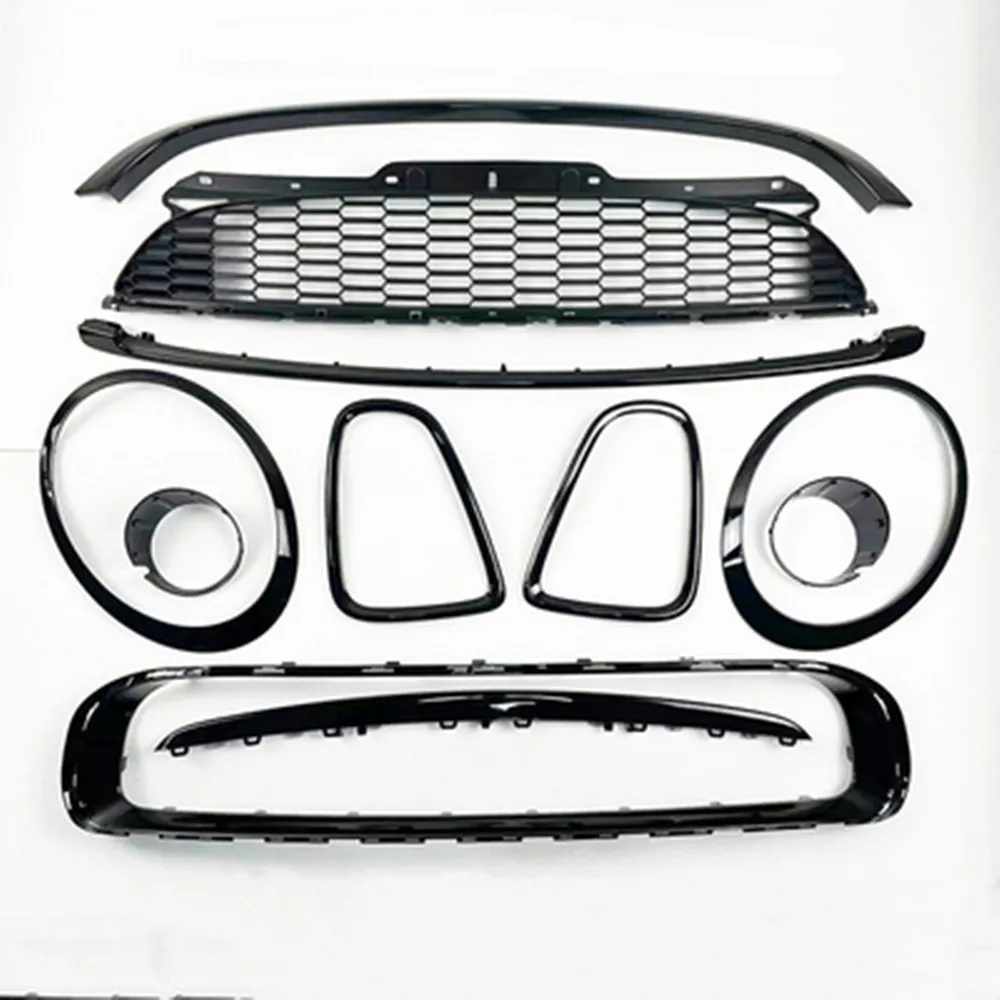 Front Honeycomb Smoked Black Grill For Bmw Mini R56 R55 R57 R58 Outer ...