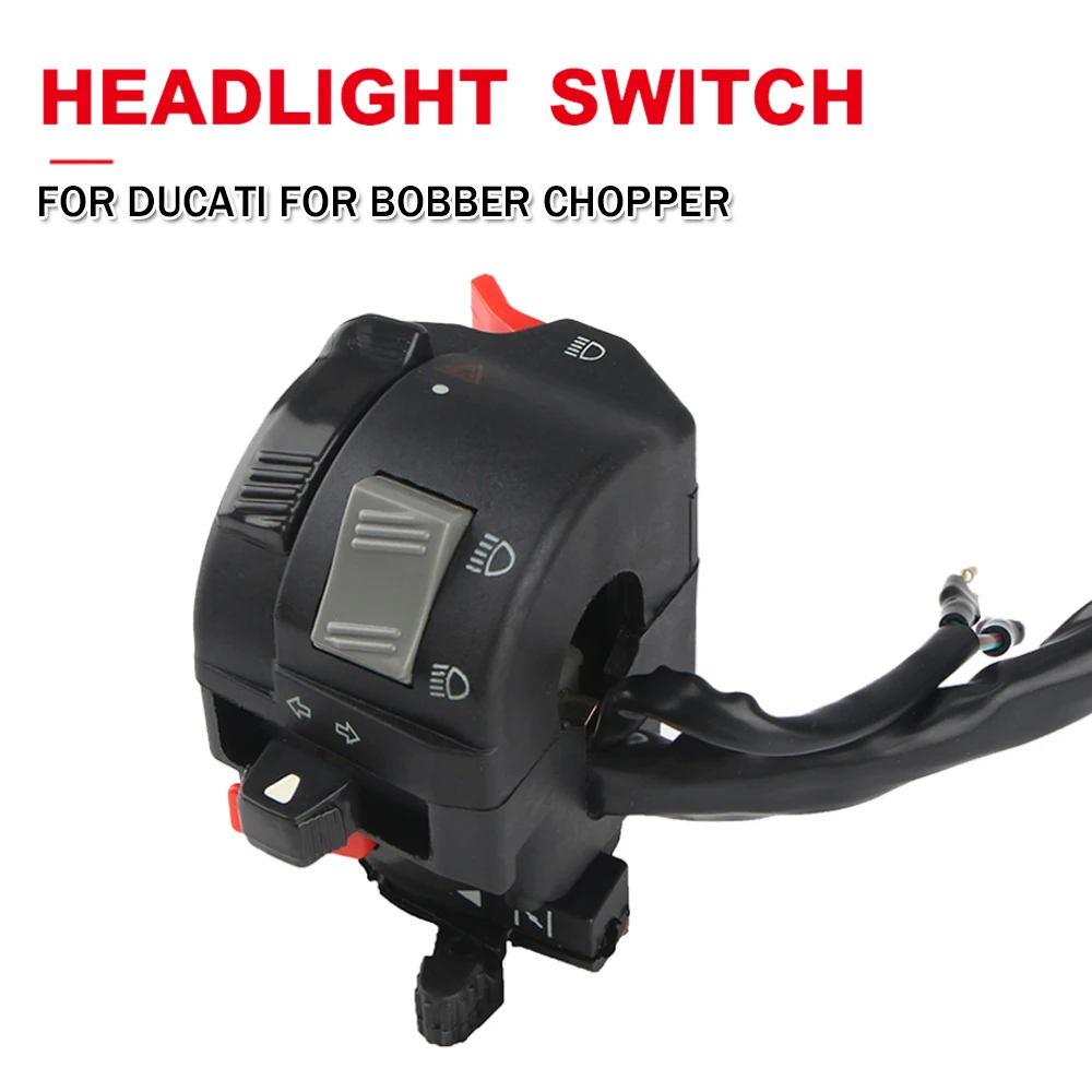 Universal-22MM-Handlebar-Motorcycle-Switch-Headlight-Turn-Signal-Light ...