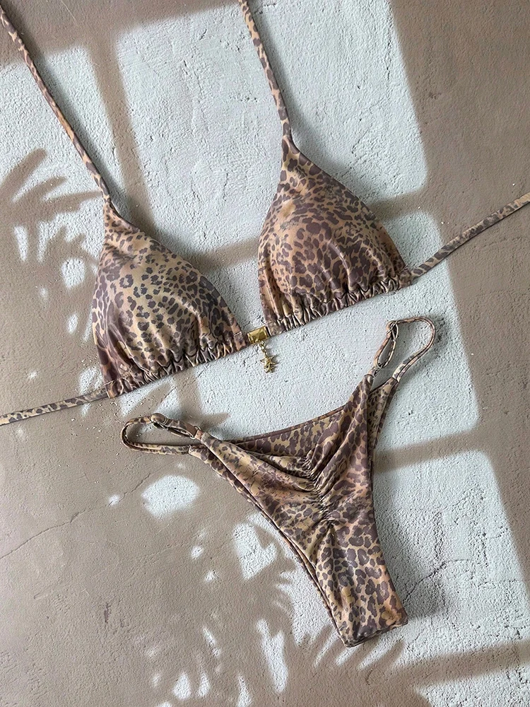 Sexy Leopard Push Up Bikinis Two Piece Bathing Suits 2026 Micro Bikini ...