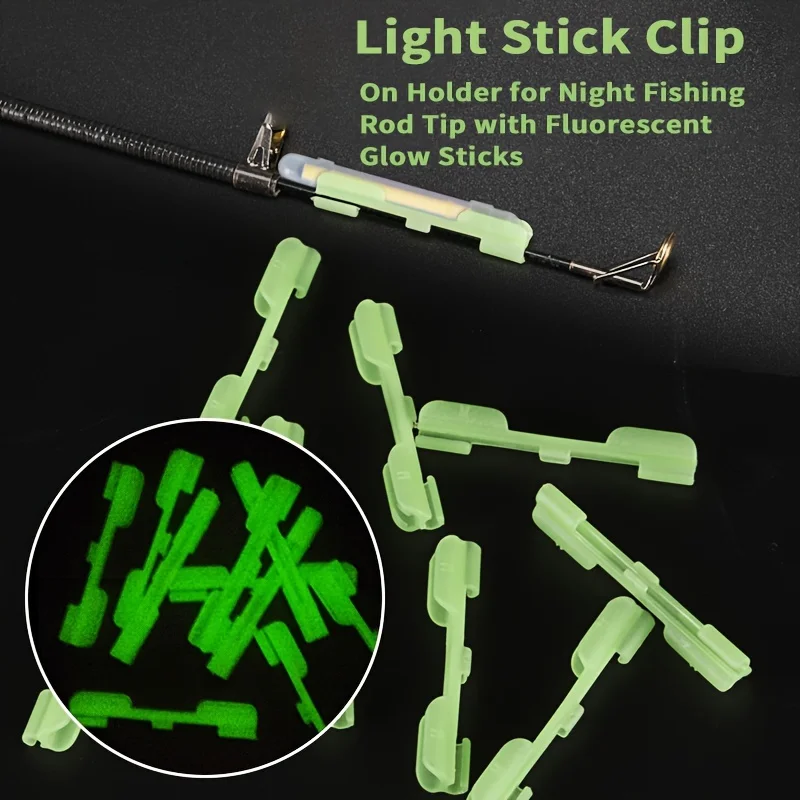10pcs Fishing Glow Sticks Holder Clip, Luminous Stick Rod Clips ...