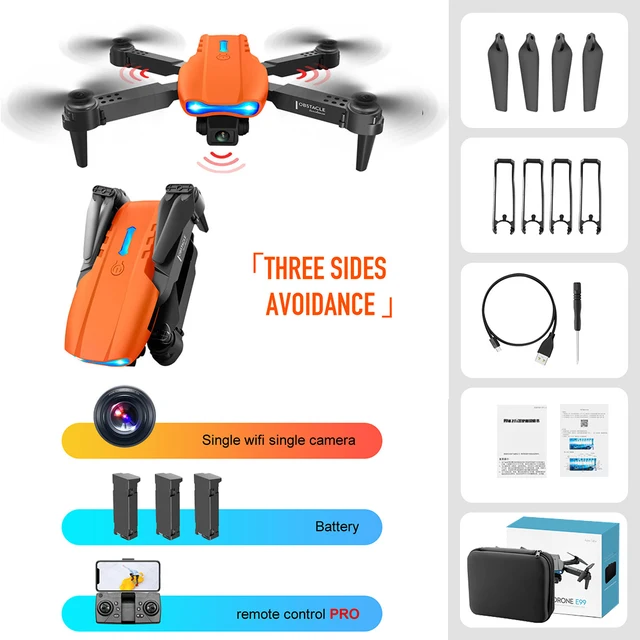 Lenovo K3 E99 Pro Drone Professional Smart Obstacle Avoidance 4K HD Dual Camera 2.4G Remote ...