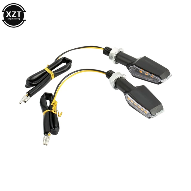 2pcs Motorcycle LED Turn Signal Lights For Yamaha Honda Kawasaki Double ...