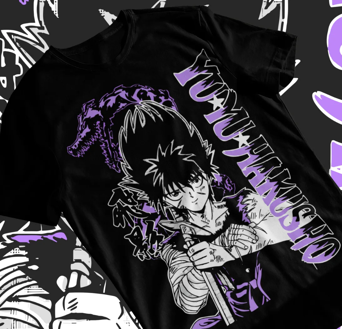 Yu-Yu-Hakusho-Yusuke-Kuwabara-Hiel-Kurama-Anime-T-Shirt-Soft-Tee-All ...