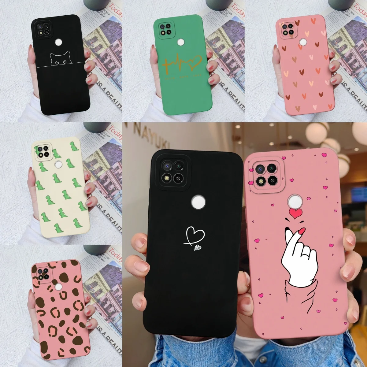 For Xiaomi Redmi 9C Redmi 9C NFC Redmi 10A Cases Gesture Love Heart ...