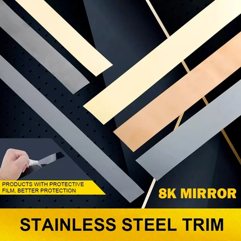 5M-Roll-Stainless-Steel-Flat-Decorative-Lines-Self-adhesive-Wall ...