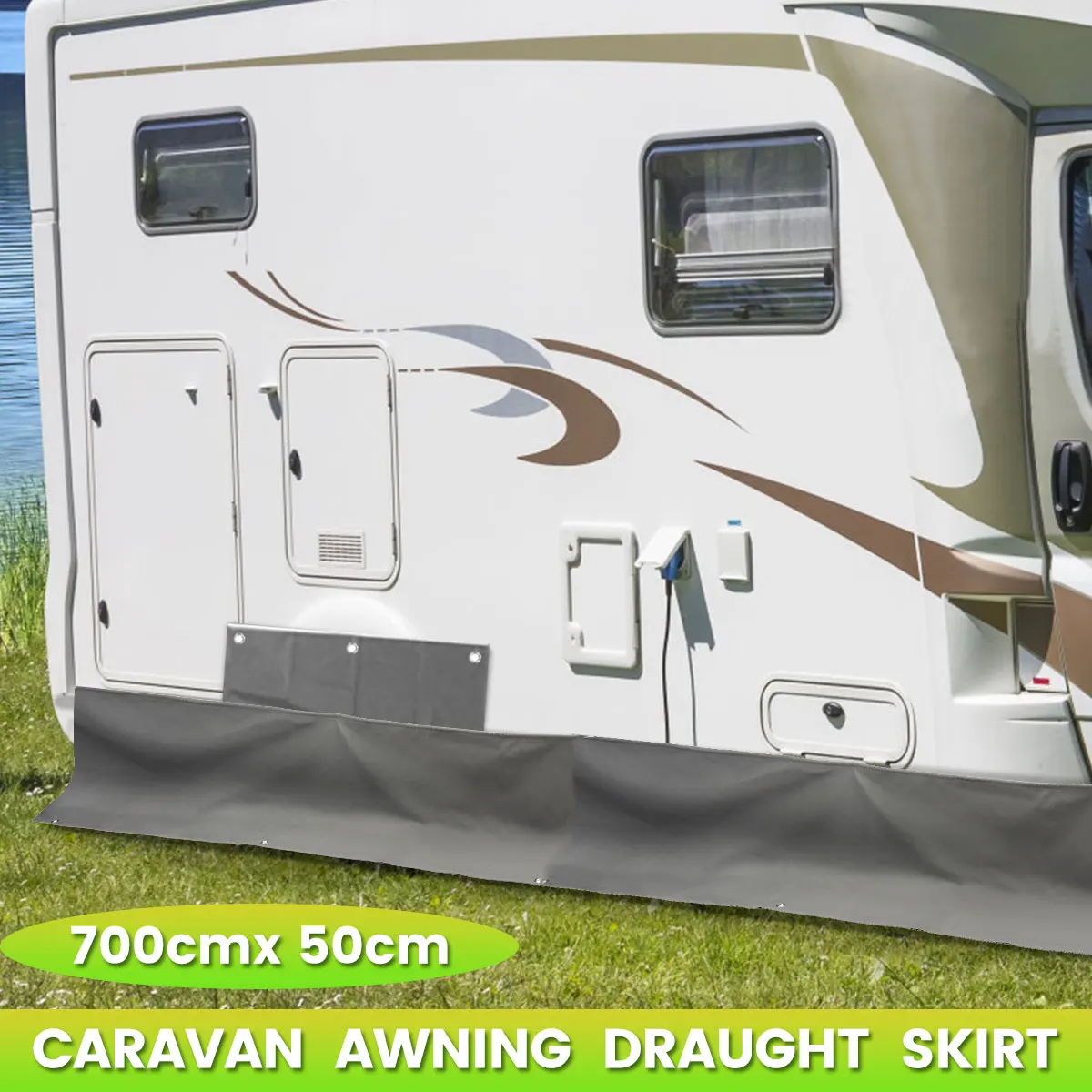 Caravan Awning Draught Skirt 700X 50cm Deep With Wheel Arch Covers Set ...