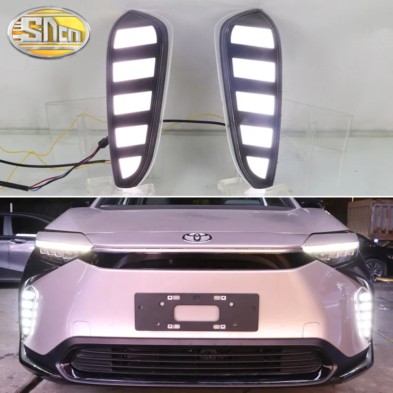 2PCS-LED-Daytime-Running-Light-For-Toyota-bZ4X-2022-2023-Dynamic-Turn ...