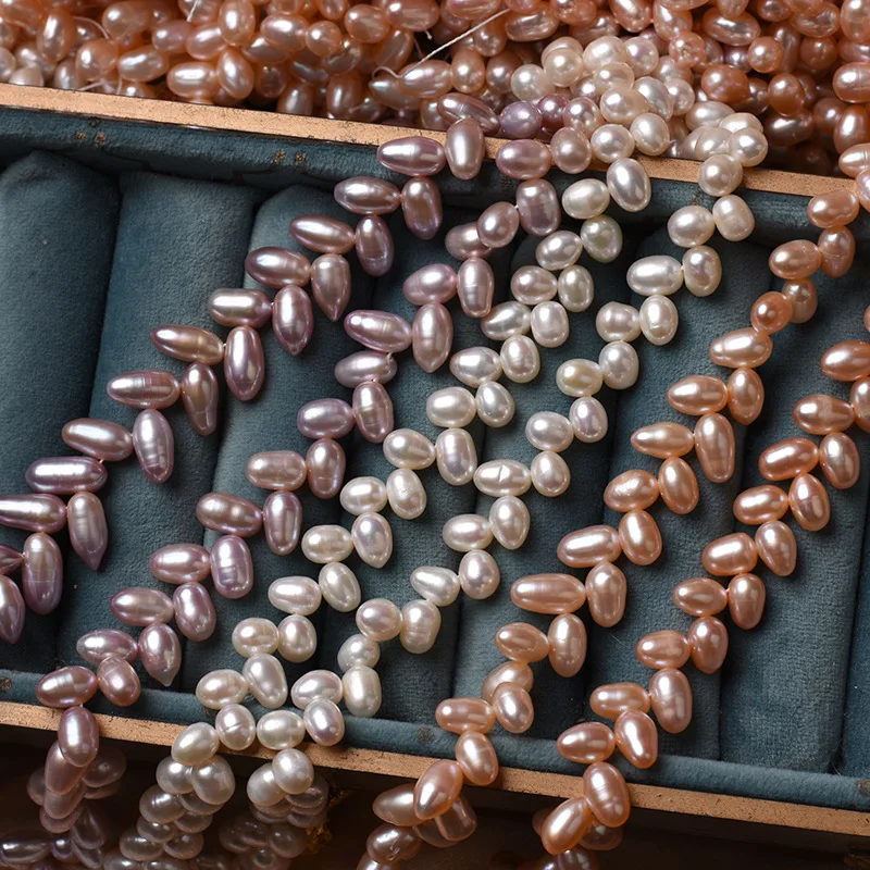 5-6mm-Wheat-Ear-Shape-Natural-Freshwater-Pearl-Rice-Beads-Strong-Light ...