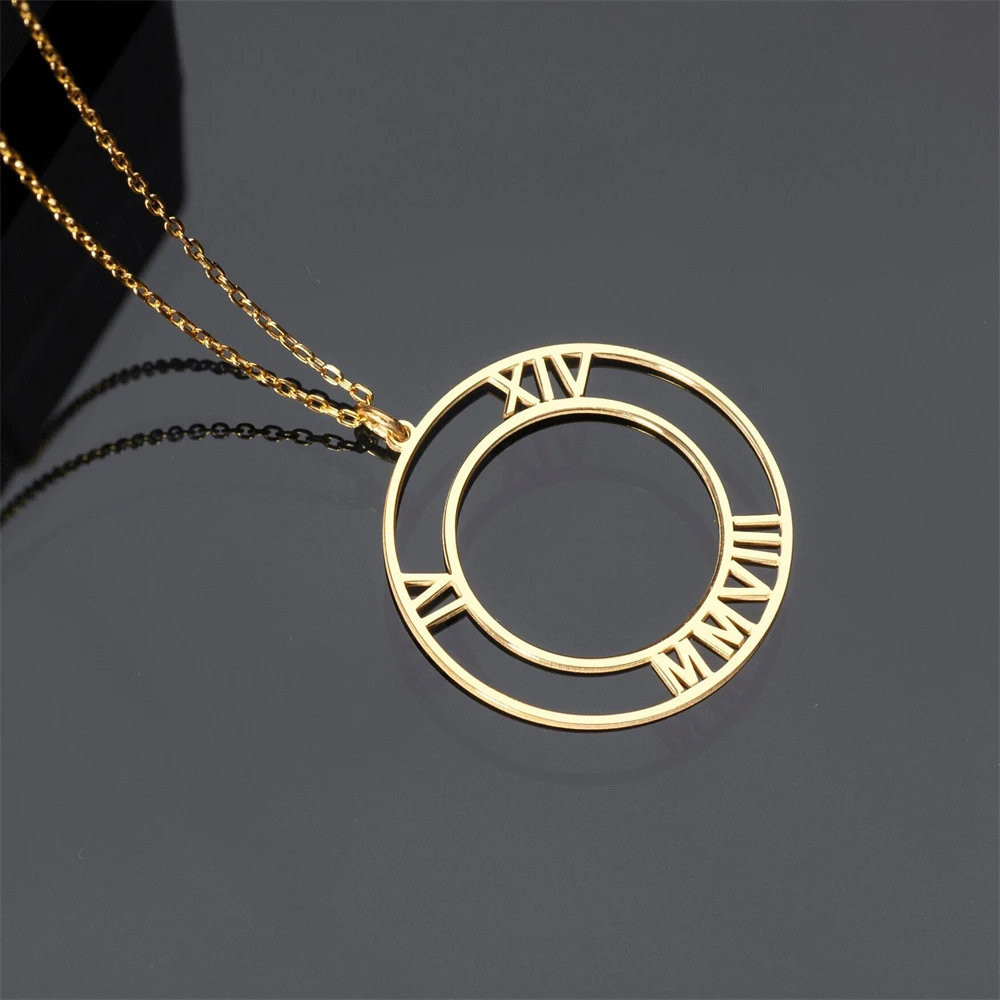 History-Symbolic-Jewelry-Personalized-Roman-Numeral-Necklace-Custom ...