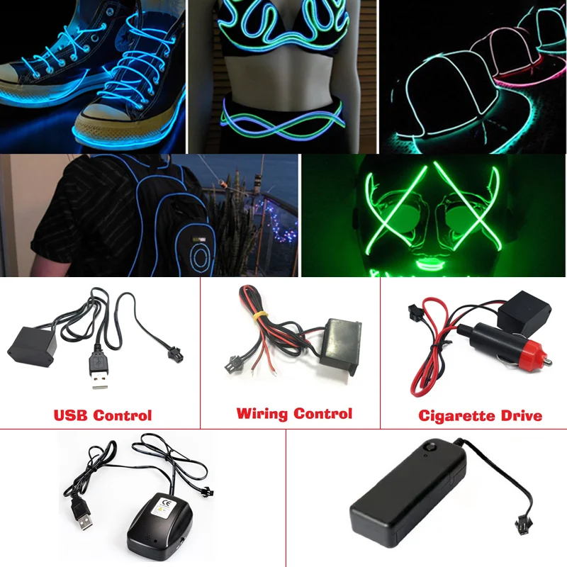 10-5-3m-Flexible-Neon-Light-Dance-Party-Decor-Light-Battery-USB-Neon ...