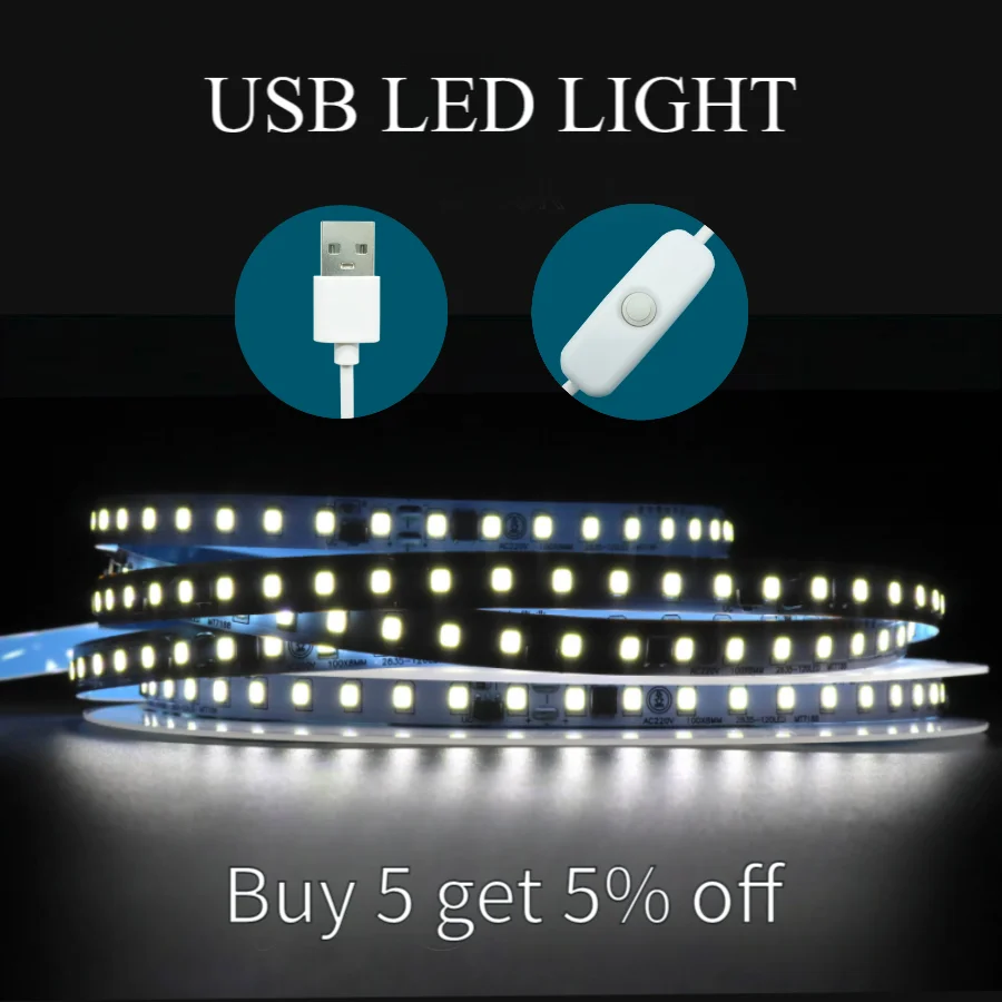 5v Led Strip Light Tv Backlight | Room Lights Decor Usb | 5v Usb Led Strip Bright - 5v - Aliexpress