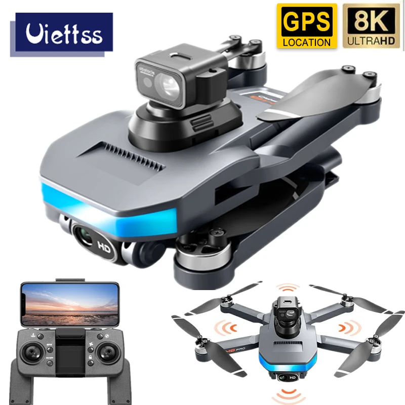Drone M8 Pro GPS RC avec caméra pour touristes, laser professionnel ...
