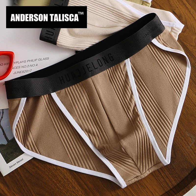 ANDERSON TALISCA Brand Striped Underwear Men Brief Panties Mens Briefs ...