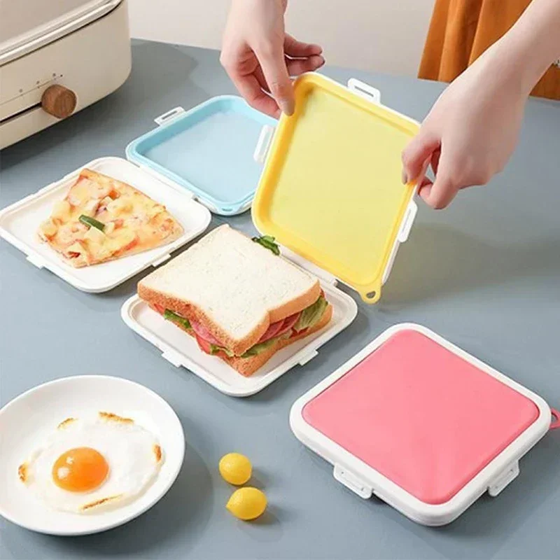 Portable-Sandwich-Toast-Bento-Box-Reusable-Silicone-Sandwich-Box-Eco ...