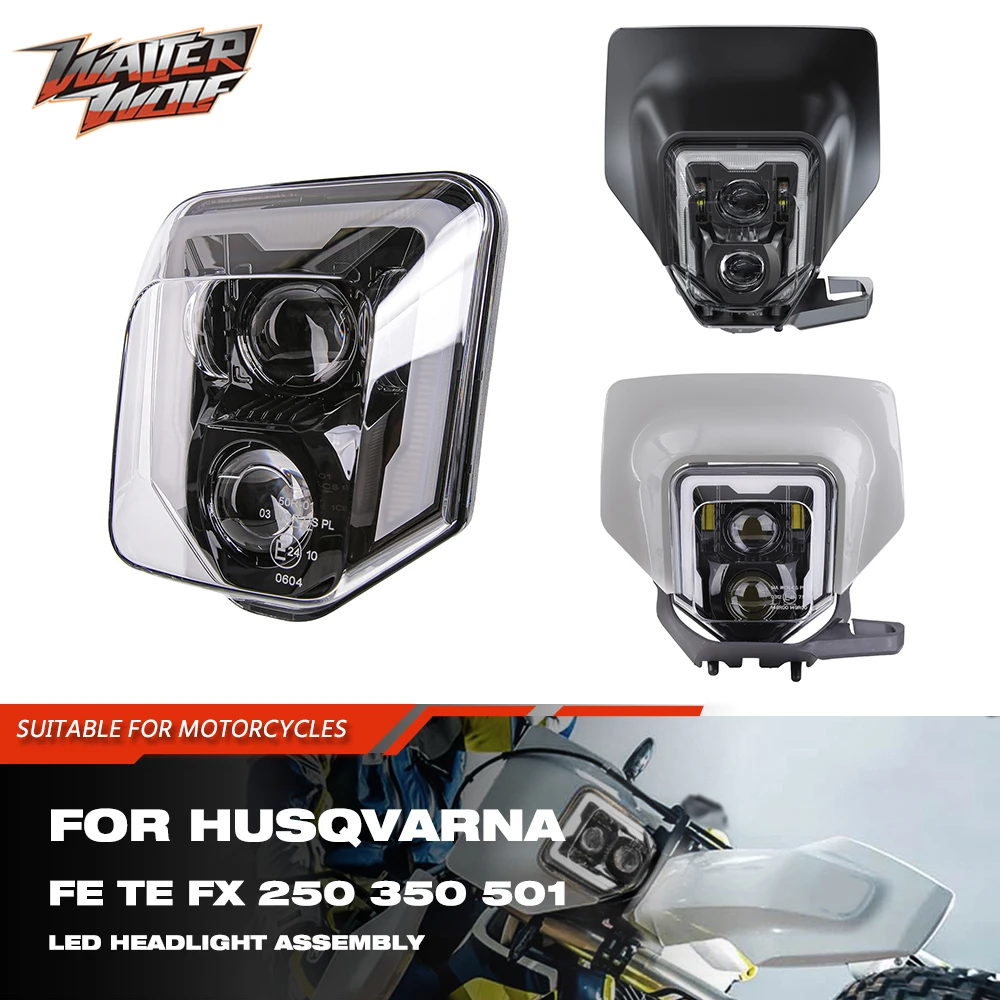 2017-2023-TE-FE-LED-Headlight-Assembly-Enduro-Head-Lamp-Mask-Fairing ...
