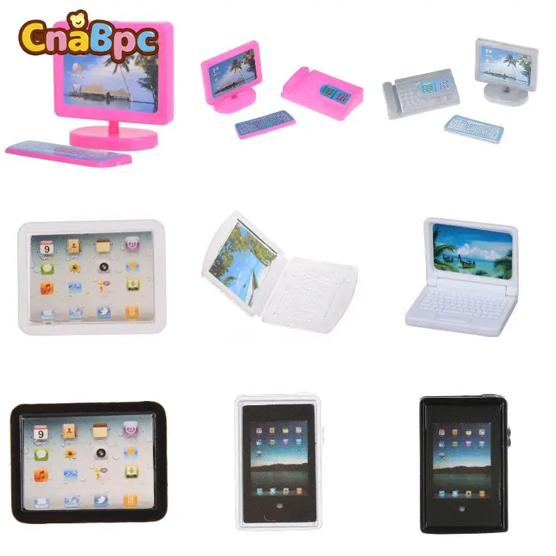 1-12-Scale-Laptop-Mini-Tablet-Computer-Toy-Dollhouse-Miniature-Toy-Doll ...