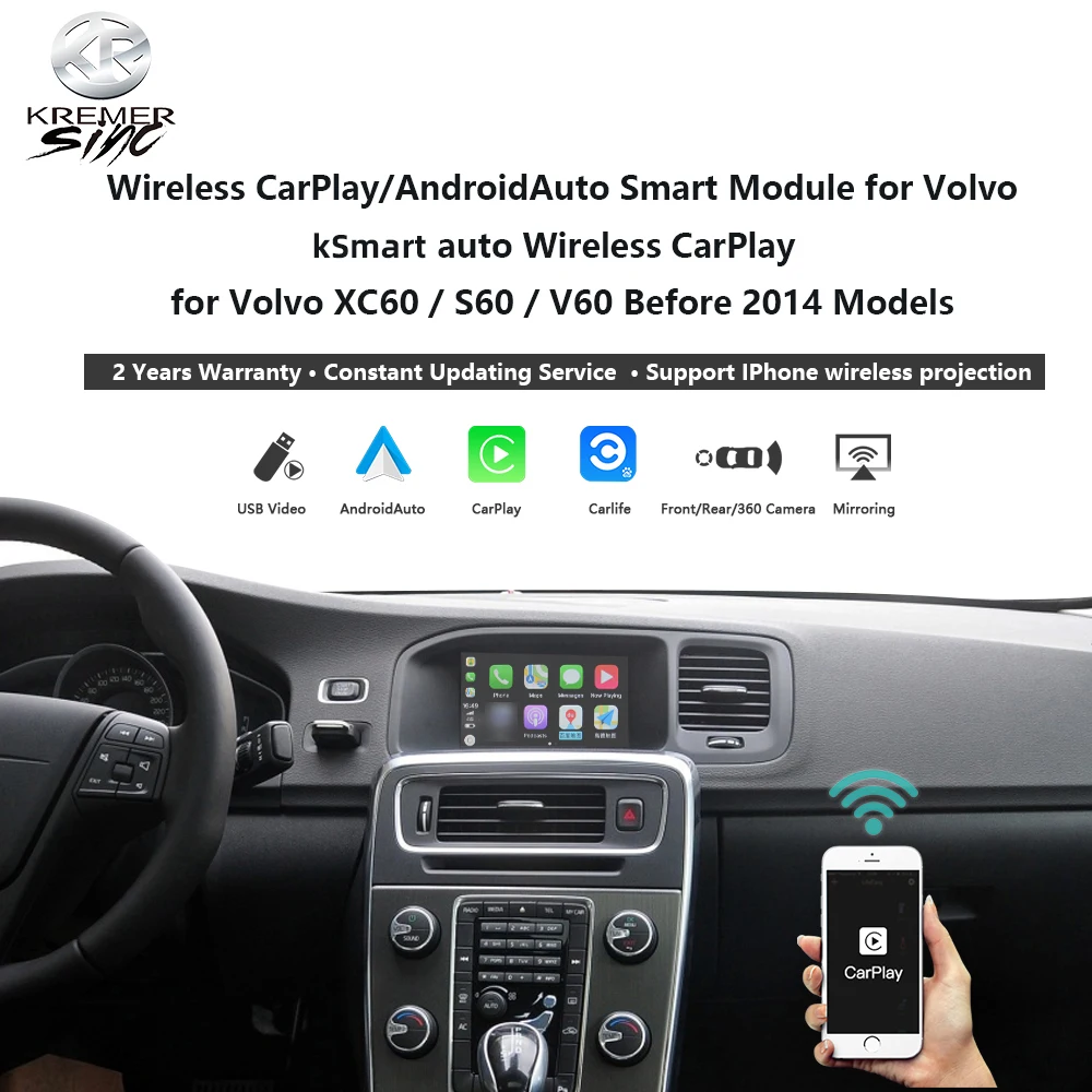 Wireless CarPlay Android Auto KSmart Box 5G Upgrade Version For Volvo ...