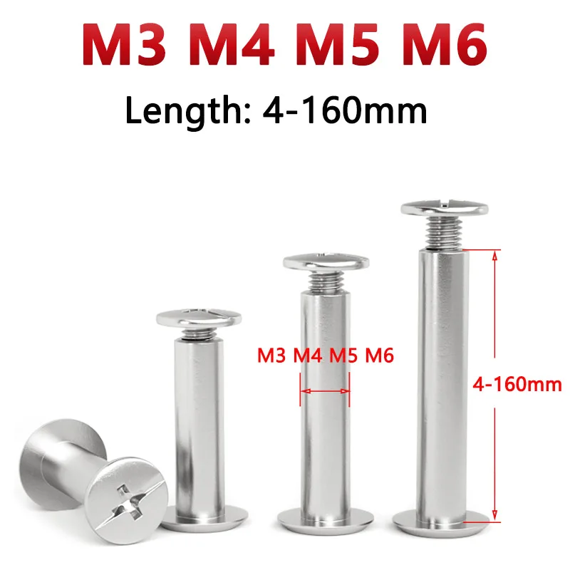 M3 M4 M5 M6 304 Stainless Steel Flat Head Rivet Book To Lock Screw ...