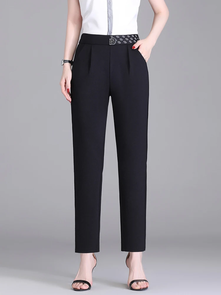 Women-Spring-Autumn-Trousers-Suits-High-Waisted-Pant-Fashion-Office ...