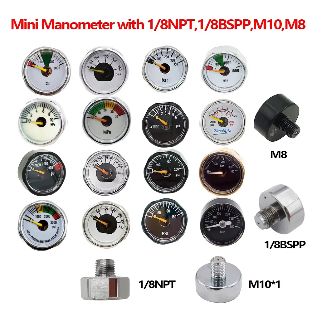 HPA Compressed Air Mini Micro Pressure Gauge Manometre Manometer 1 ...