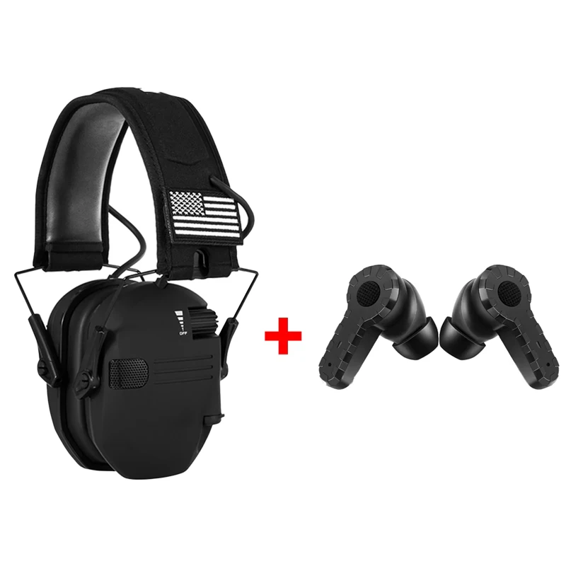 Rechargeable Hearing Protection NRR 24dB Electronic Shooting Earbuds ...