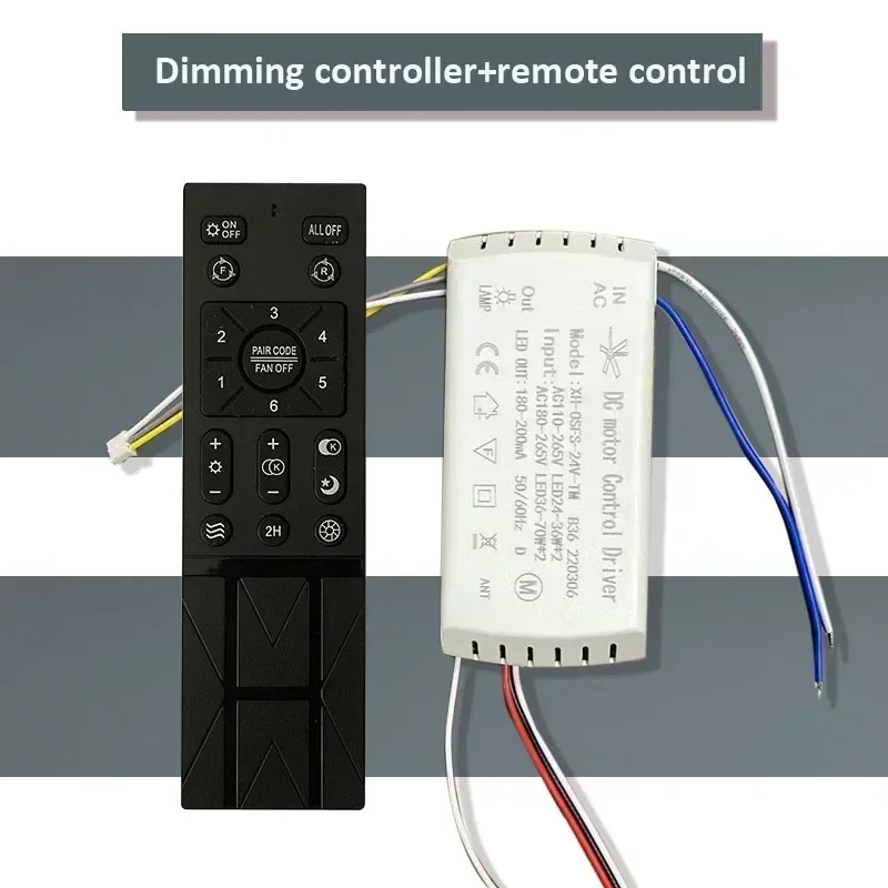 Ceiling Fan Light Remote Control Kit Dimmable Controller Driver Fan ...