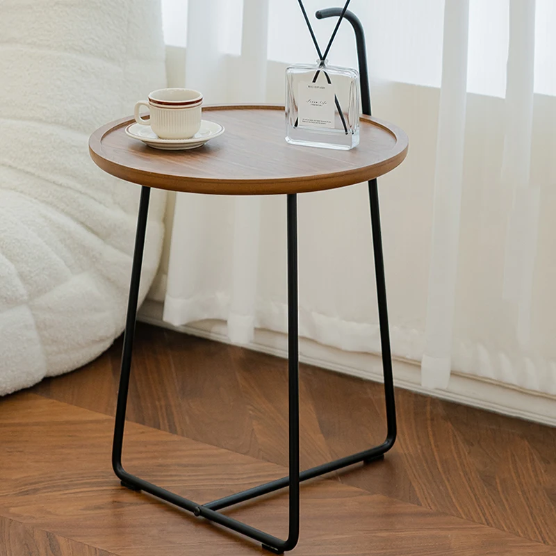 Sof-minimalista-mesa-lateral-de-madeira-quarto-design-industrial-mesa ...