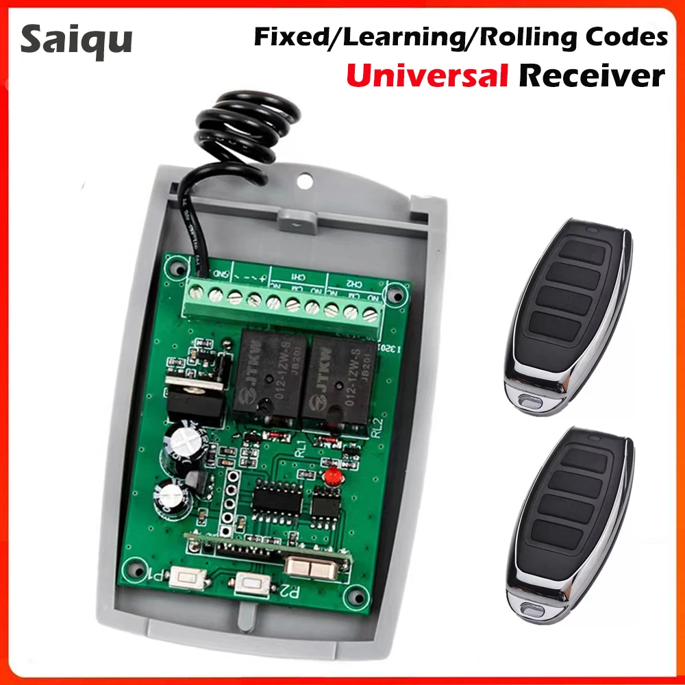 Universal Garage Door Remote Control Receiver 2CH 433MHZ DEA DOORHAN AT-4 Motorline Fixed ...