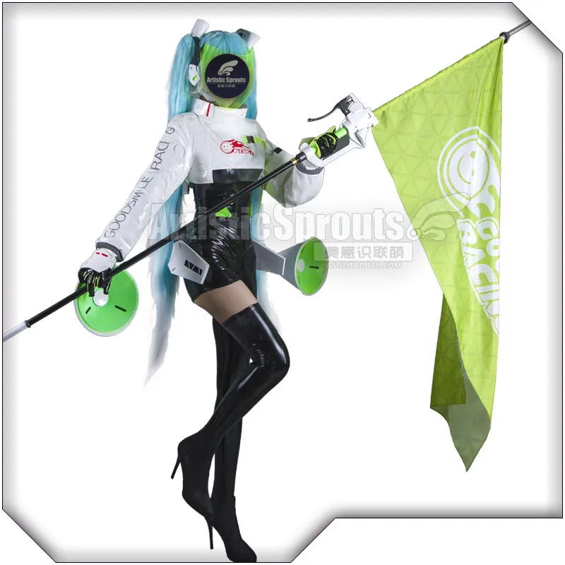 Disfraz de Anime Mikuu para niñas, traje de carreras Miku, mono bonito ...