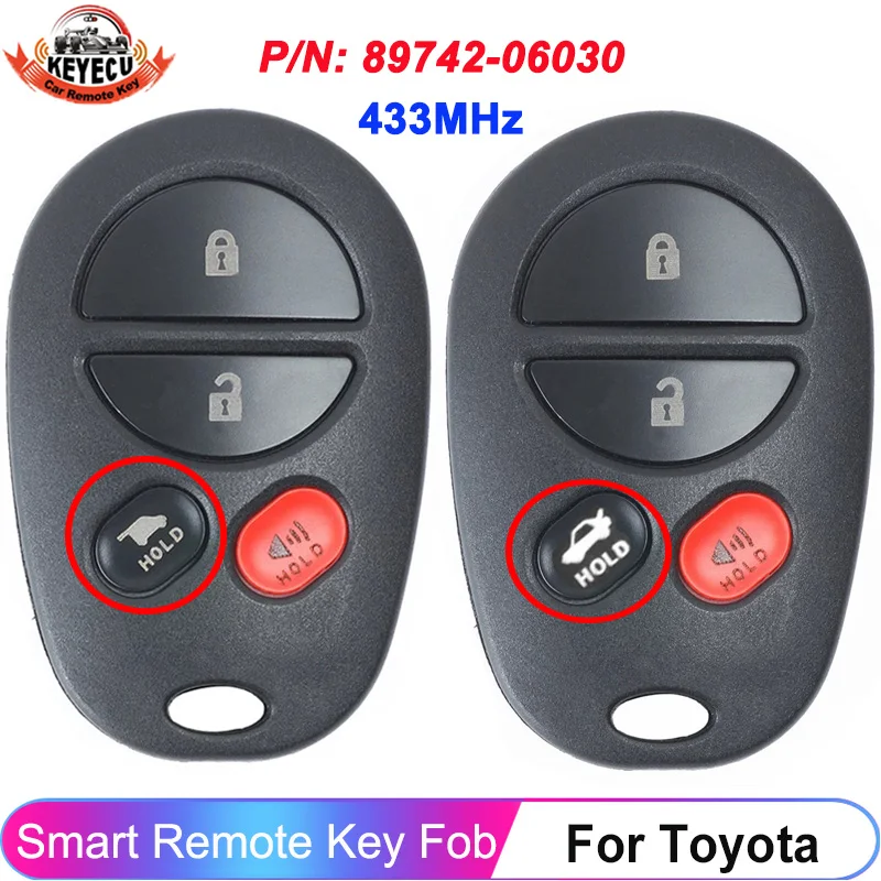 KEYECU-433MHz-P-N-89742-06030-4-Buttons-For-Toyota-Camry-ACV40-GSV40 ...