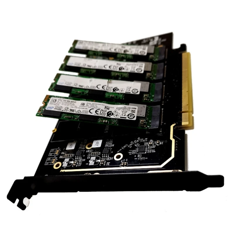 PCI-E X16 to .2 NVME Expansion Card 4 Full Speed Ports Transfer ...
