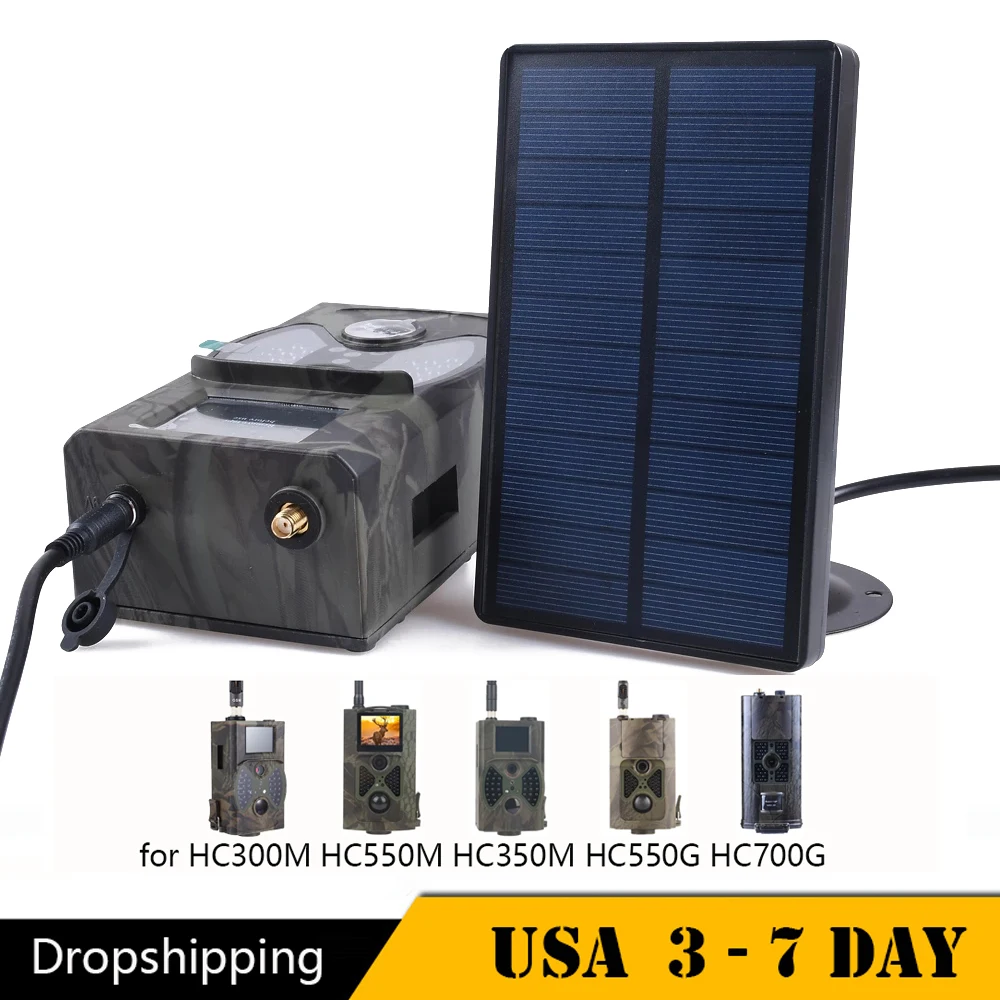 Outdoor Hunting Camera Solar Panel Charger 9V Output For Suntek HC-300M ...