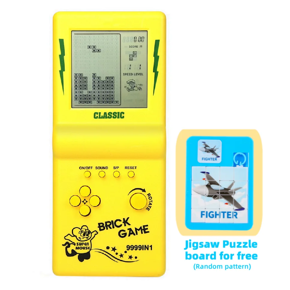 WALKGAMRE-3-5-inch-Large-Screen-Brick-Game-Console-Building-Block-Game ...